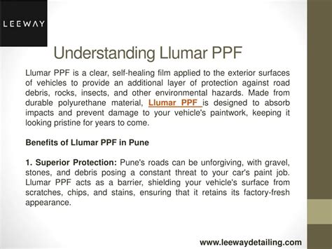 Ppt Explore Llumar Ppf In Pune Powerpoint Presentation Free Download