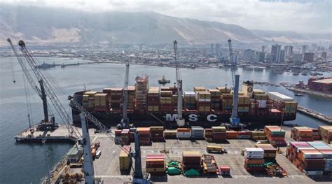 Portacontenedores Msc Nigeria Concreta Escala Inaugural A Iquique