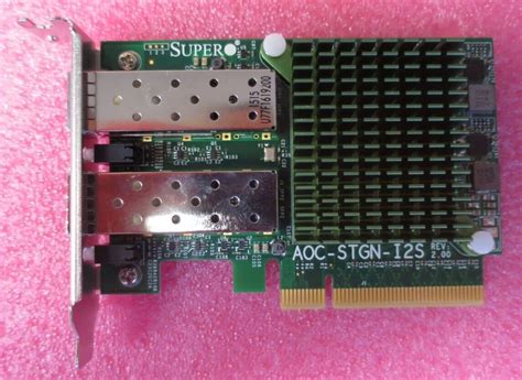 Supermicro Aoc Stgn I2s Rev 2 00 Dual 10gbs Sfp Pcie Adapter Half Bracket
