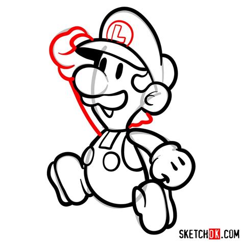 How To Draw Classic Luigi In 2D From Super Mario Games Step By Step