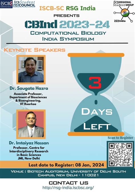 Register For Iscb Sc Rsg Symposium Iscb Sc Rsg India Posted On The Topic Linkedin