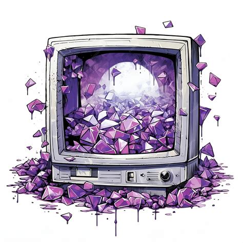 Premium Ai Image Purple Computer Monitor