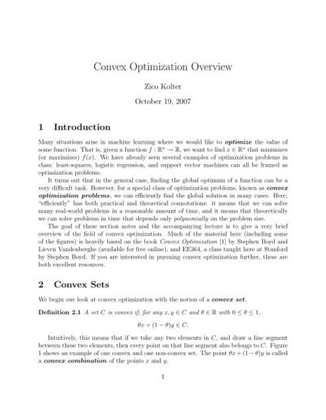 convex optimization overview stanford engineering everywhere