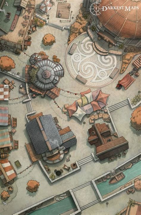 City Battlemap Map For Dnd Pathfinder Dandd Rpg Map Darkest