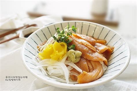 연어덮밥 만드는 법 부드러운 맛에 덮밥요리 네이버 블로그