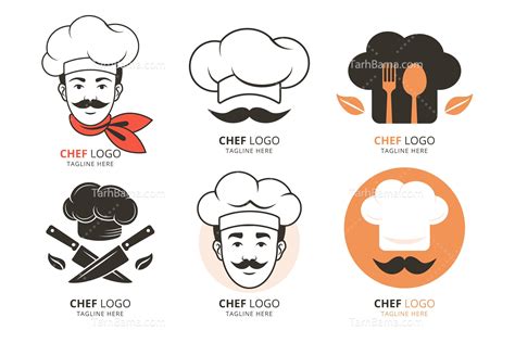 وکتور لوگو های آشپزی فلت