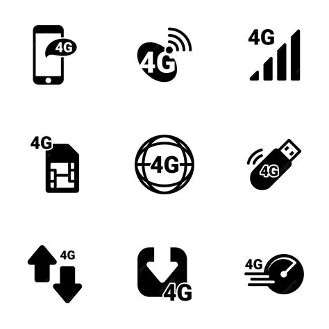 Premium Vector Set Of Simple Icons On A Theme Wireless Connection Vector Design Collection