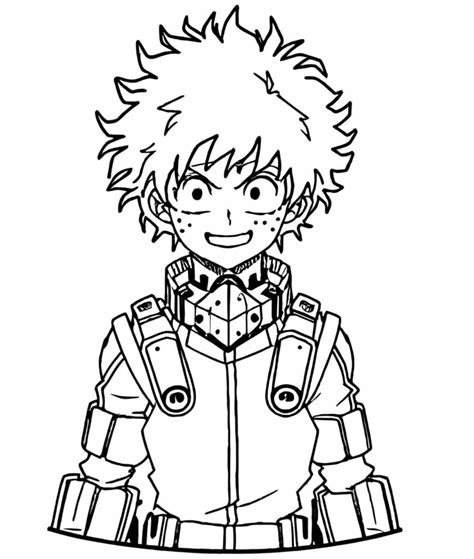 Izuku Midoriya Image Coloring Page Download Print Or Color Online For Free