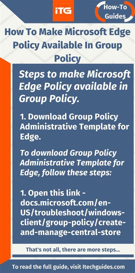 how to make microsoft edge policy available in group policy group
