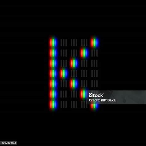 광채 빨간색 녹색파란색 픽셀 벡터 일러스트와 Rgb 픽셀 글꼴 문자 0명에 대한 스톡 벡터 아트 및 기타 이미지 0명 3차원 형태 개체 그룹 Istock