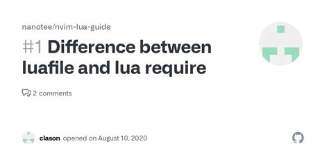 Difference Between Luafile And Lua Require Issue Nanotee Nvim Lua Guide GitHub