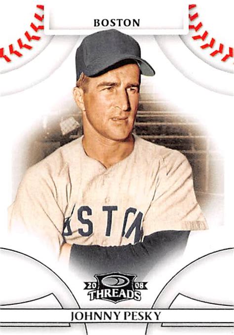 Johnny Pesky Baseball Card Boston Red Sox Peskys Pole 2008 Donruss 10