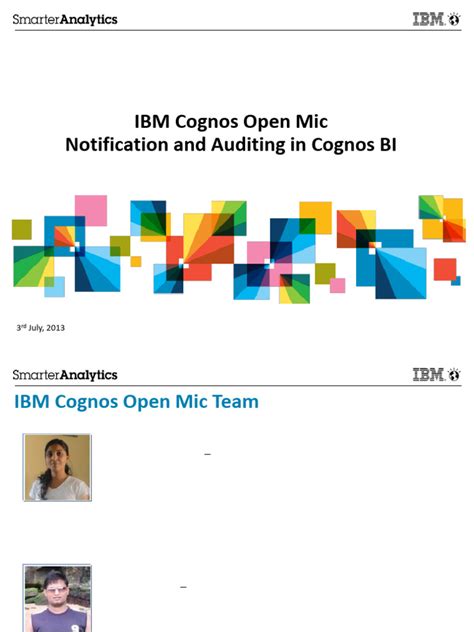 Ibm Cognos Open Mic Audit And Notification Store Pdf Databases