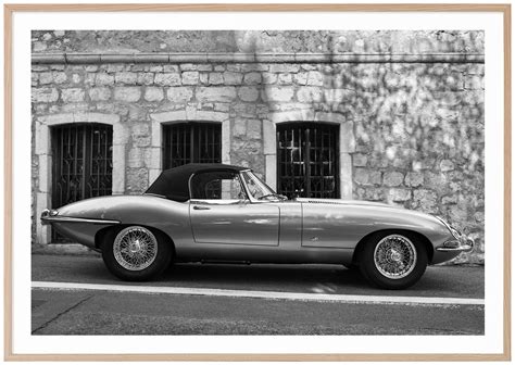 Jaguar E Type Print Poster Black And White Photography Poppy Posters