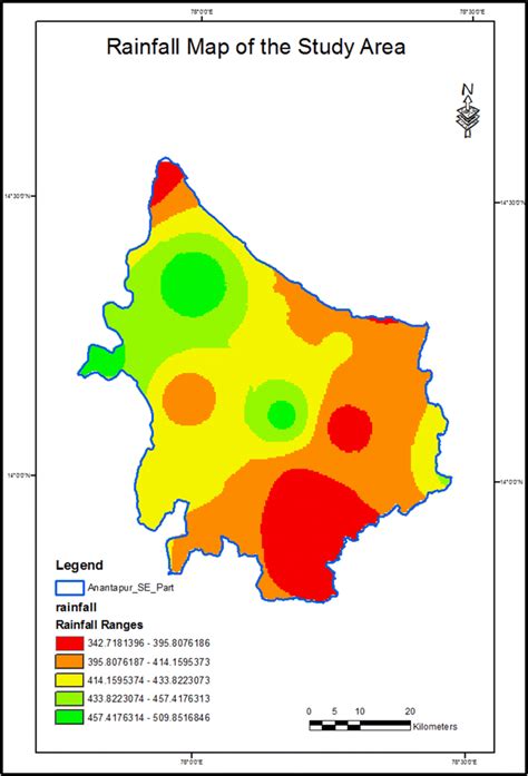 Rainfall Data Map Of The Study Area Download Scientific Diagram