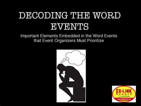 Events Management Decoding Events Ppt