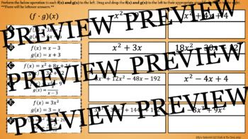 Operations With Functions For Google Slides By Math At The Core