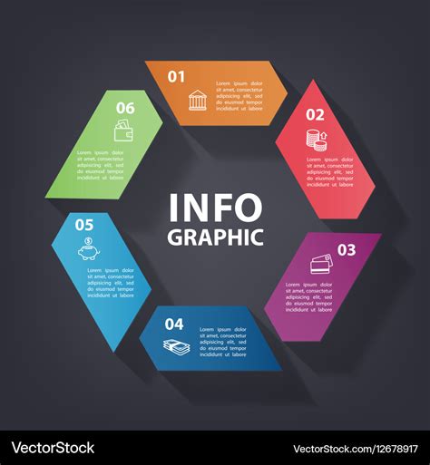 Colorful Loop Infographic Template Royalty Free Vector Image