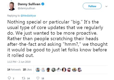 Major Google Core Algorithm Update Announced For June 2019