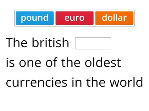 Currency Missing Word