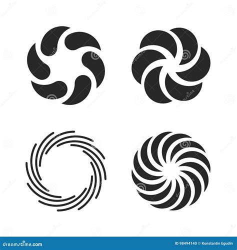 Vortex Icons Set Stock Vector Illustration Of Abstract 98494140