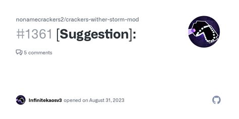 Suggestion · Issue 1361 · Nonamecrackers2crackers Wither Storm Mod