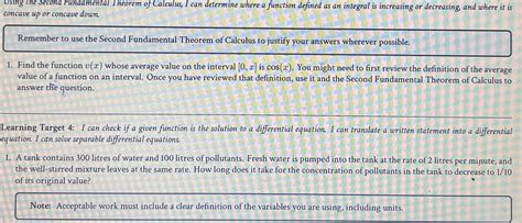 Solved Using The Second Fundamental Theorem Of Calculus I