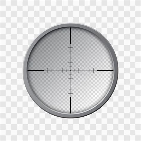 Sniper Rifle Scope Weapon Aim Template Of Optical Glass Target Concept Vector Illustration