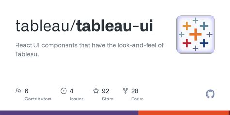 GitHub Tableau Tableau Ui React UI Components That Have The Look And Feel Of Tableau