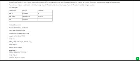 Write A Pl Sql Procedure To Insert Employee Details Into The Employee Table Before Inserting