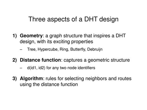 Ppt The Impact Of Dht Routing Geometry On Resilience And Proximity