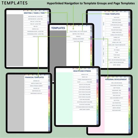 Journal Notebook Daily Planner Weekly Planner Printable Horizontal Layout Business Planner