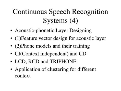Ppt Chapter 13 Speech Recognition Systems Powerpoint Presentation Free Download Id 6092787