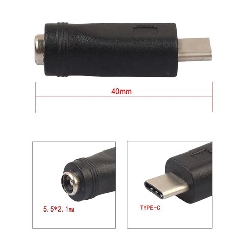 DC Power Adapter Type C USB Male To Female Jack