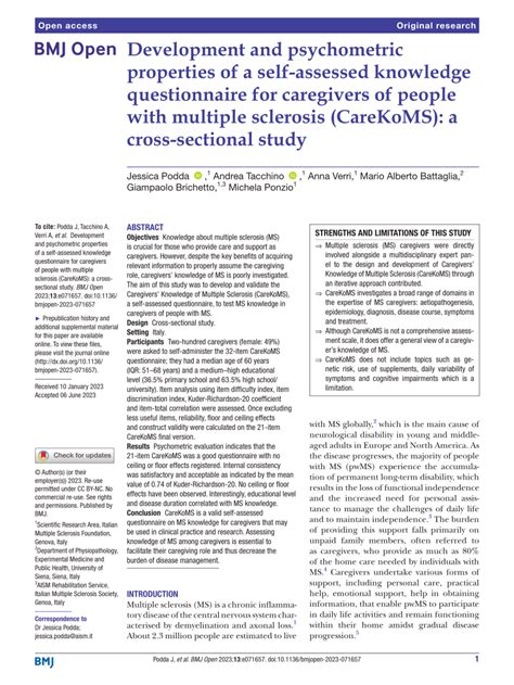 Pdf Development And Psychometric Properties Of A Self Assessed Knowledge Questionnaire For