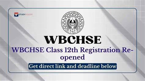 Online Enrolment For Wbchse Class 12 Exam 2025 Reopens For 2 More Days
