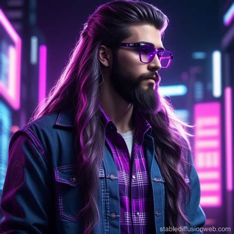Plaid Wearing Programmer With Long Hair And Beard Stable Diffusion Online Plaid Wearing Programmer With Long Hair And Beard Stable Diffusion Online
