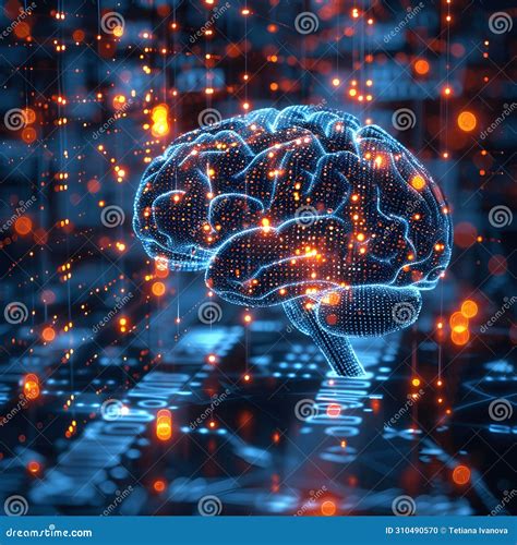 Binary Digital Brain Neural Network Ai Stock Illustration Illustration Of Brain Intellect