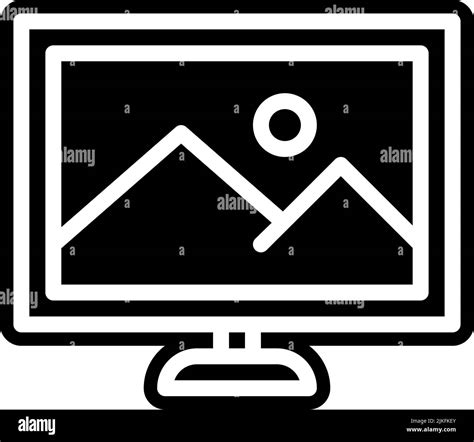 Monitor Icon Black Vector Illustration Stock Vector Image And Art Alamy