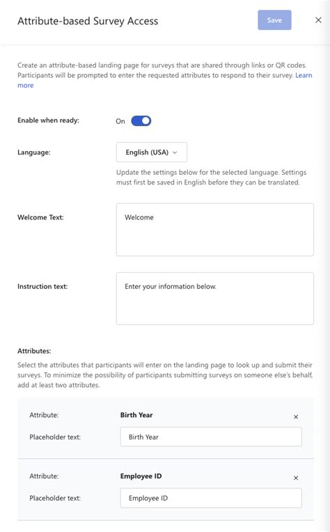 Set Up Attribute Based Survey Access In Viva Glint Microsoft Learn