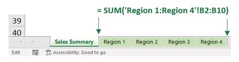 multi sheet references and formulas 3 d references in excel