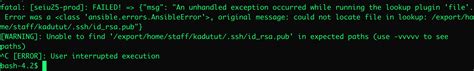 Linux Ansible Could Not Locate File In Lookup Unix Linux Stack Exchange
