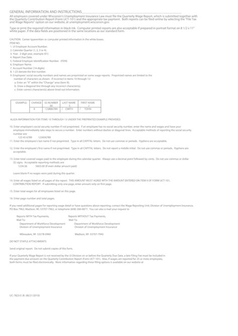 Form Uct 101 General Information And Instructions Printable Pdf Download