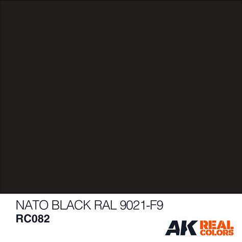 AK Interactive REAL COLORS RC082 Nato Black - RAL 9021 F9 - 10ml - REAL ...
