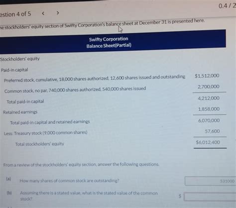 Solved Assuming There Is A Stated Value What Is The Stated