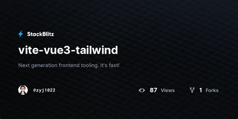 vite vue3 tailwind stackblitz