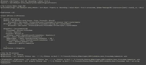 Top Process Powershell Script Kevin Justin S Blog