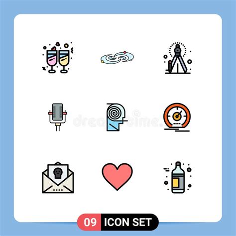 9 User Interface Filledline Flat Color Pack Of Modern Signs And Symbols Of Comprehension Song