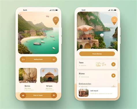 Premium AI Image Trip And Travel App UI Design By Generative AI