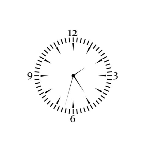 Simple Wall Clock Face Vector Illustration Premium Vector